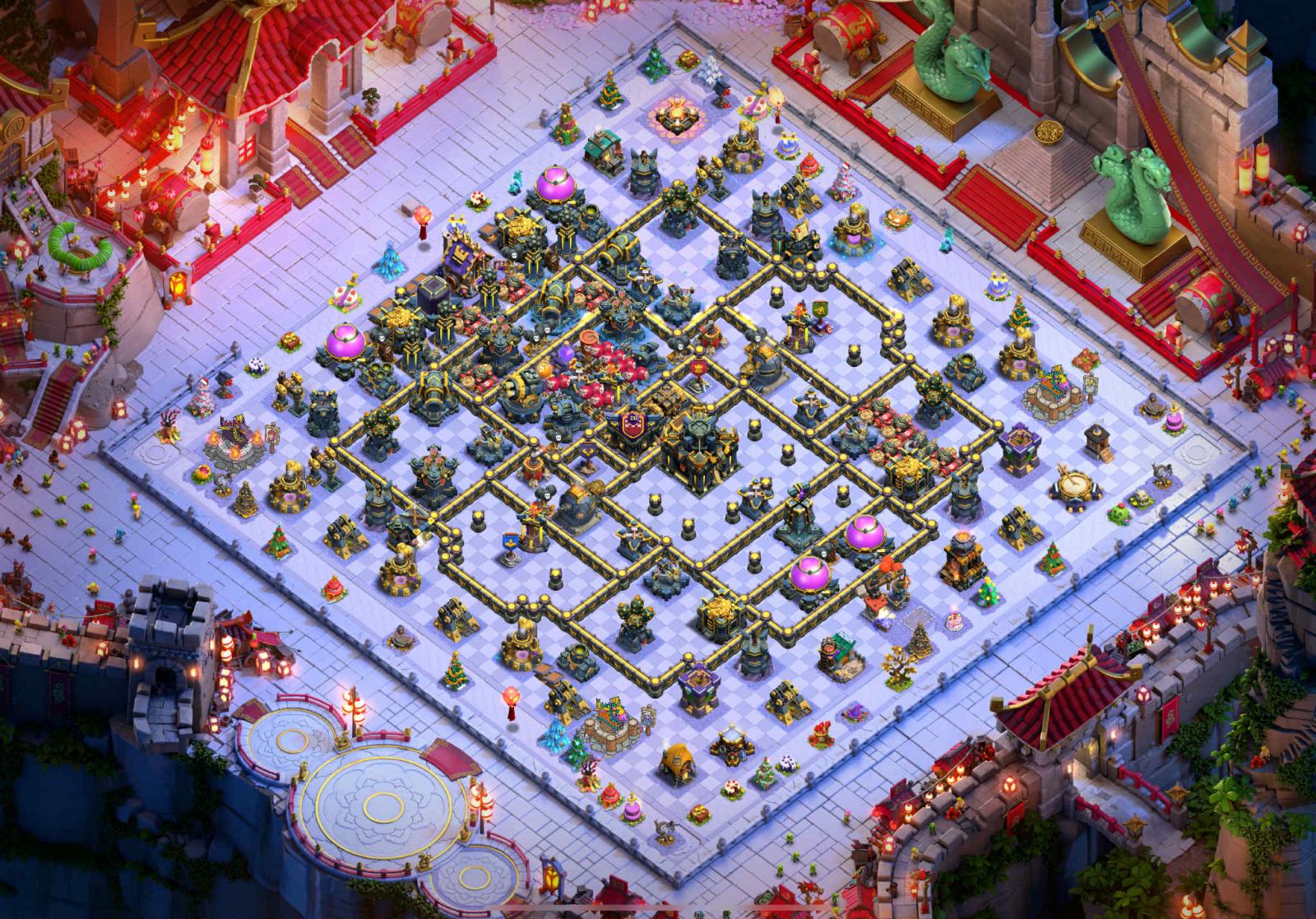 New Base TH17 Thủ 1 Sao Rank 5k8 Huyền Thoại Có Súng Cối Bắn Đá Clash of clans